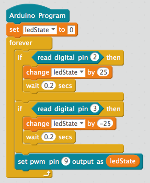 Arduino-opdrachten/Button-dimmer - basis